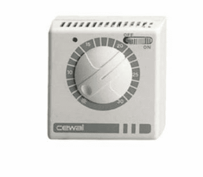 Termostato Ambiente Meccanico Con Spia E Interruttore On-Off Modello RQ30 - CEWAL - IDROTERMSTORE